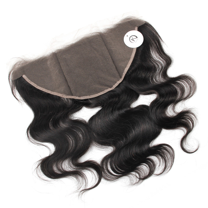Virgin hair lace frontal body wave 13x6inch natural color 12-22 HD or ...