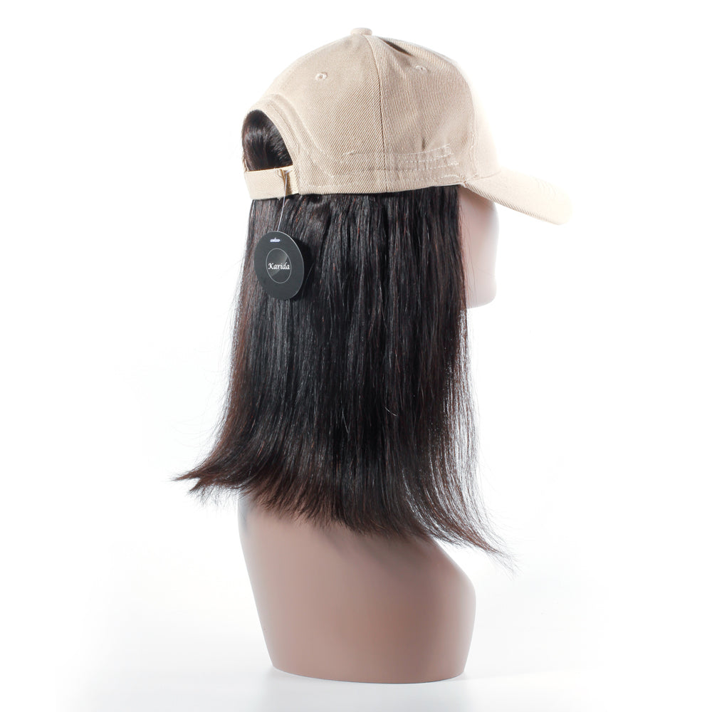 Straight peaked cap custom wig natural color virgin hair all pattern f ...