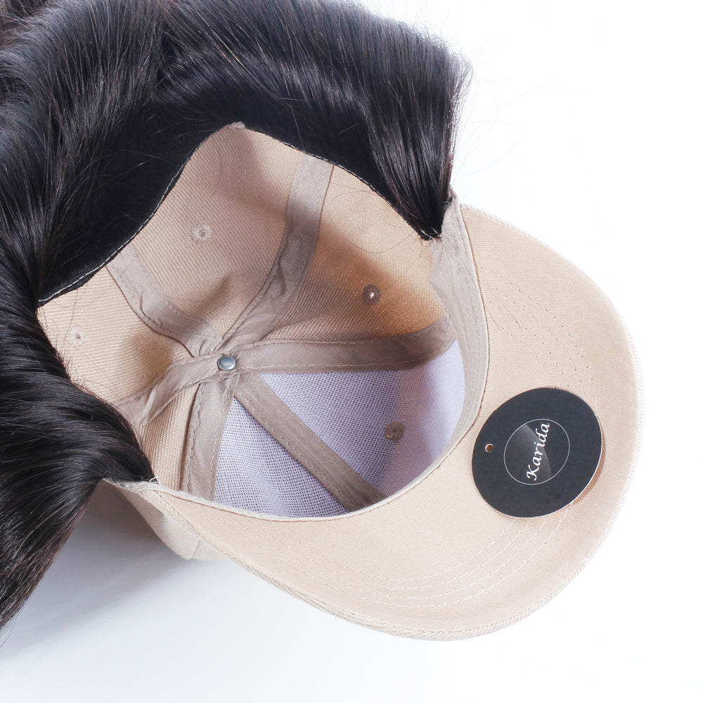 Straight peaked cap custom wig natural color virgin hair all pattern f ...