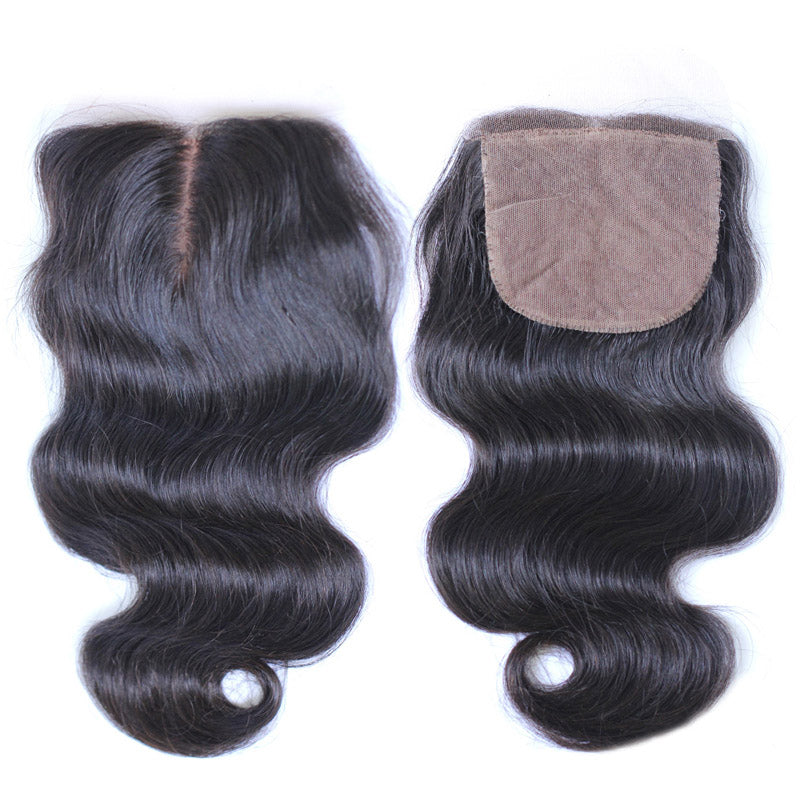 Silk base closure body wave premium Karida hair 4x4inch swiss lace clo ...