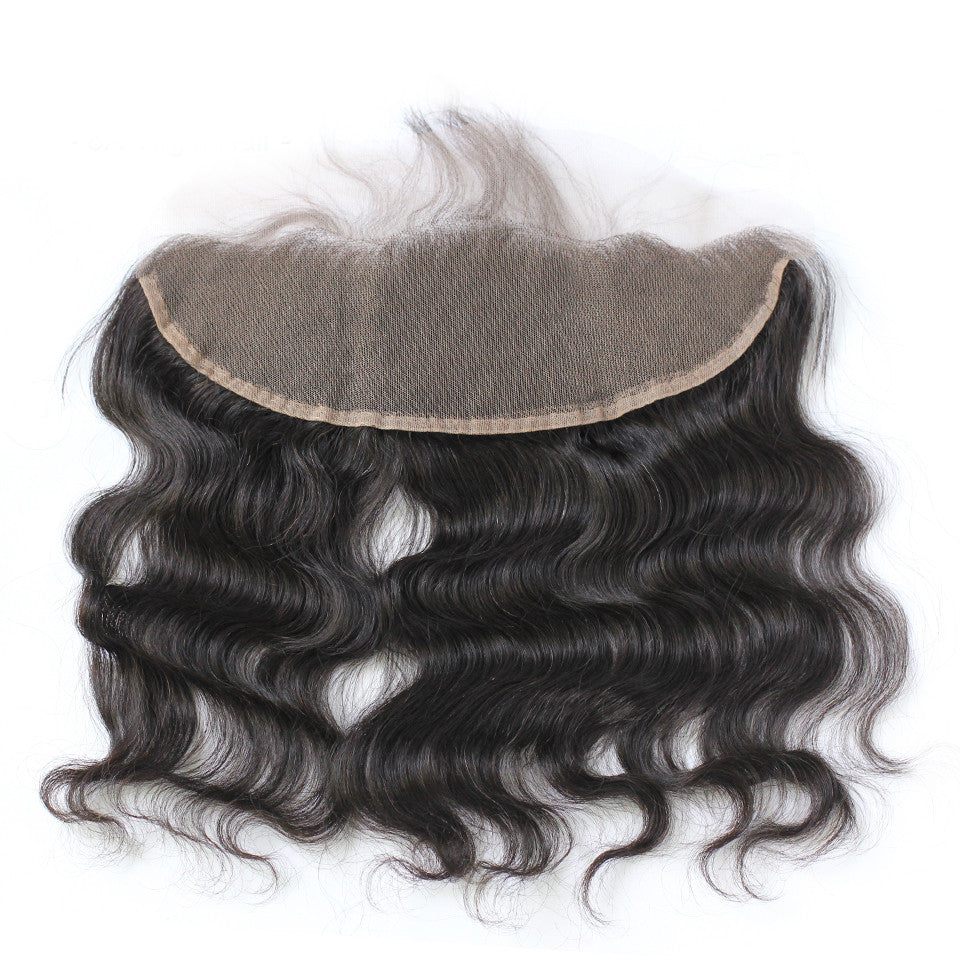Lace frontal HD / Transparent body wave 13x4inch human virgin hair lac ...