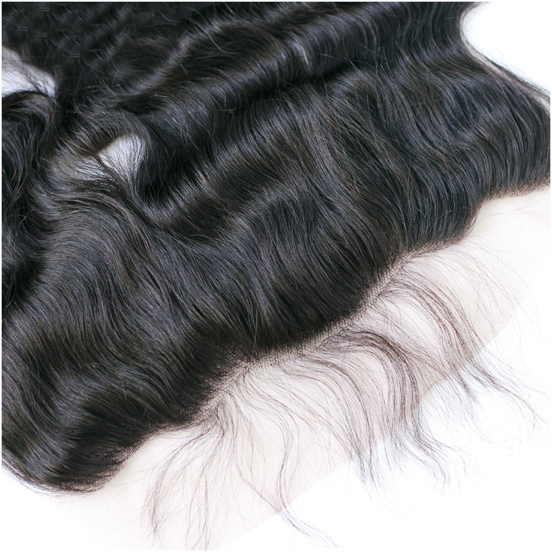 Lace frontal HD / Transparent body wave 13x4inch human virgin hair lac ...